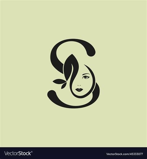 Monogram Beauty Logo Letter S Royalty Free Vector Image