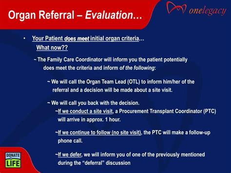 Ppt Referral Process Organ And Tissue Donation Powerpoint Presentation