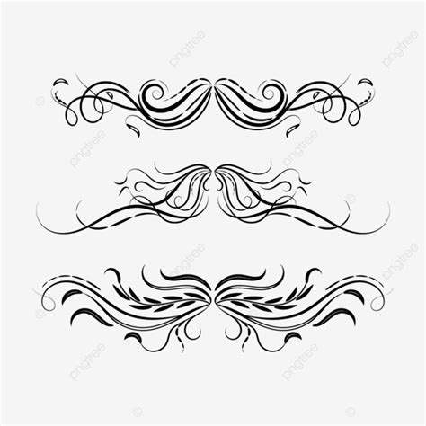 Vintage Boders Vector Dividers Flower Floral Ornaments Ornate Png