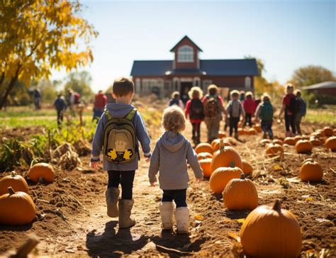 Pre K Visit To Pumpkin Patch The Woods Private School Preschool