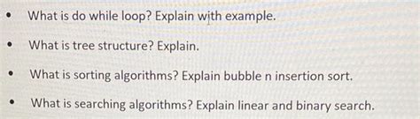 Solved What Is Do While Loop Explain With Example What Chegg