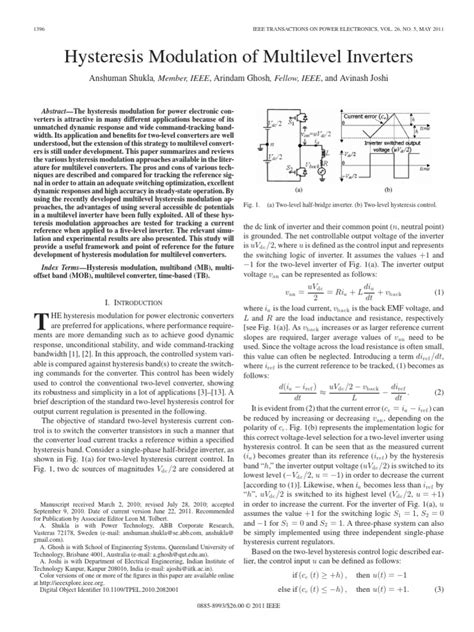 78hysteresis Modulation Of Multilevel Inverters Pdf Power Inverter Power Electronics