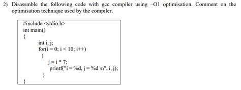 Solved Disassmble The Following Code With Gcc Compiler Chegg