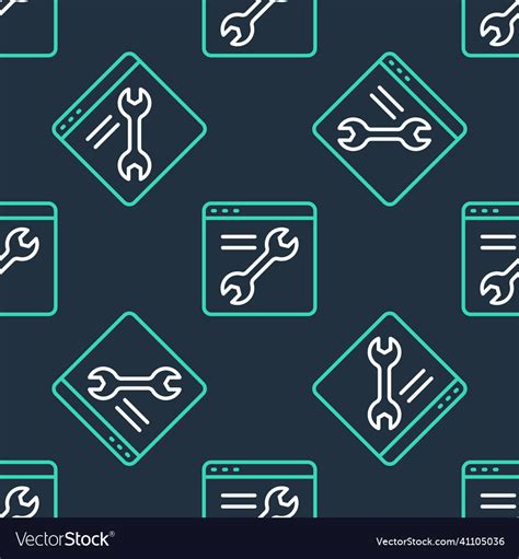 Line Browser Setting Icon Isolated Seamless Vector Image