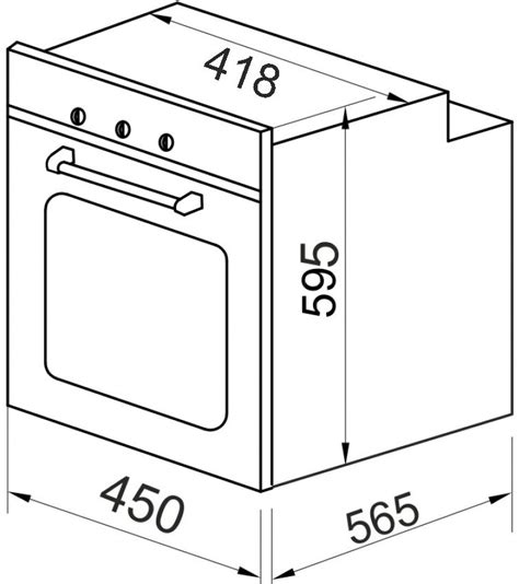 Духовой шкаф Kaiser EH 4747 - схема встраивания 1 для Кайзер EH 4747