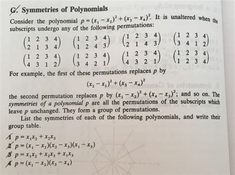 Solved Symmetries Of Polynomials Consider The Polynomial P