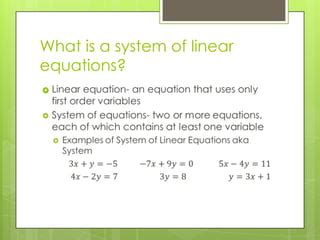Solving Systems Of Linear Equations By Graphing Lecture Pptx Physics Science