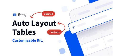 Auto Layout Tables Kit Figma