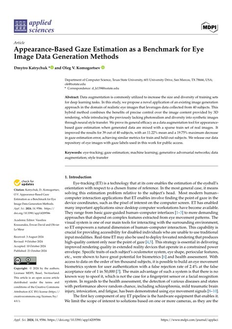 Pdf Appearance Based Gaze Estimation As A Benchmark For Eye Image