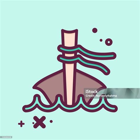 아이콘 긴 꼬리 보트 태국 기호와 관련된 Mbe 스타일 편집 가능한 간단한 디자인 간단한 그림 간단한 벡터 아이콘 세계 여행