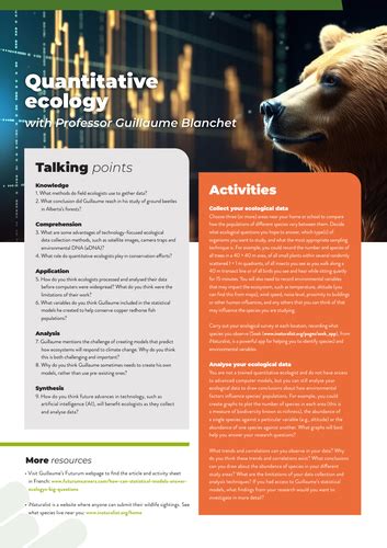 How Can Statistical Models Answer Ecologys Big Questions Teaching Resources
