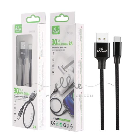 Ellietech Cw109 Cable De Dato Type C Usb 30cm Ellietech