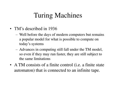 Ppt Exploring Computability Limits With Turing Machines Powerpoint