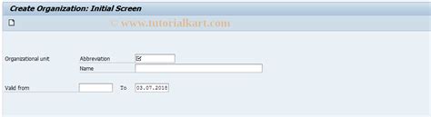 Pmoc Sap Tcode Create Organization