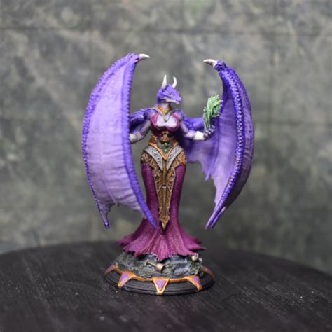 3d Print Of Dragon Warlock Tharvaya By Pyxora