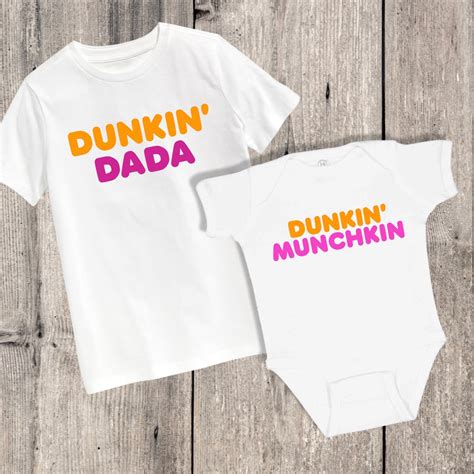 Dunkin Dada Daddy Dad Dunkin Donuts Father Tees And Sweatshirts Etsy