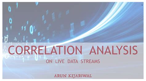 correlation analysis on live data streams ppt