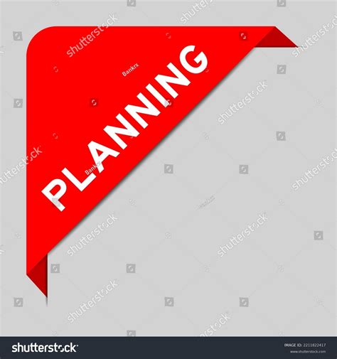 Red Color Corner Label Banner Word Stock Vector Royalty Free
