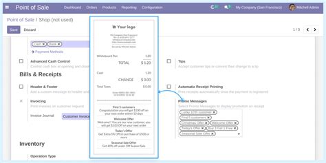 Odoo Promo Messages On POS Receipts WebKul