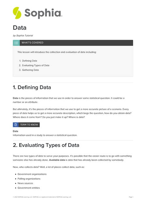 Data Paper Data By Sophia Tutorial This Lesson Will Introduce The