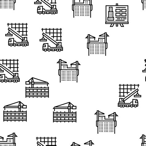 Building Construction Vector Seamless Pattern 10145392 Vector Art At
