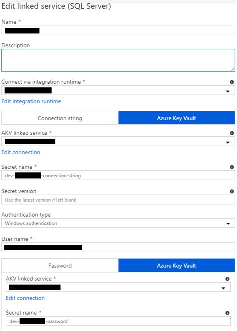 azure data factory v2 not parameterizing password secret name · issue