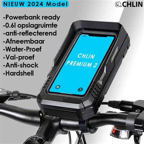 Cl Chlin® Premium 2 Telefoonhouder Fiets Waterdicht 4 Tot 7 Inch Anti Schock 360 Bol