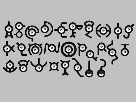 Unown Alphabet From Pokemon Unown Alphabet Star Wars Font Cool Fonts