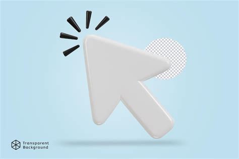 Premium Psd Point And Click With This 3d Realistic Mouse Cursor Icon