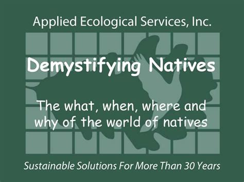 Demystifying Natives Ppt