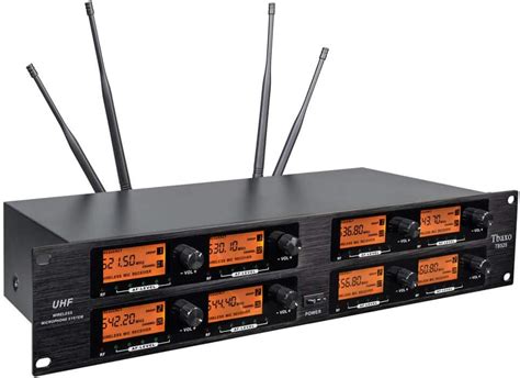 Wireless Microphone System 8 Channel Microphones Frequency B UHF Pro Audio 8 Handheld Whole