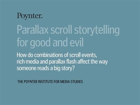 Poynter Parallax Scroll Research For Sxsw Pdf
