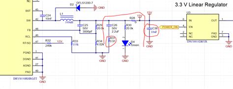 Drv8350r In Ti Reference Design Tida 010056 Will The Ldo Input Capacitor Short The R Out Of