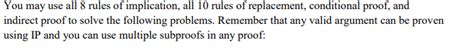 solved you may use all 8 rules of implication all 10 rules