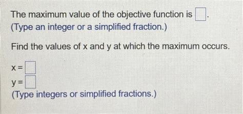 Solved An Objective Function And A System Of Linear