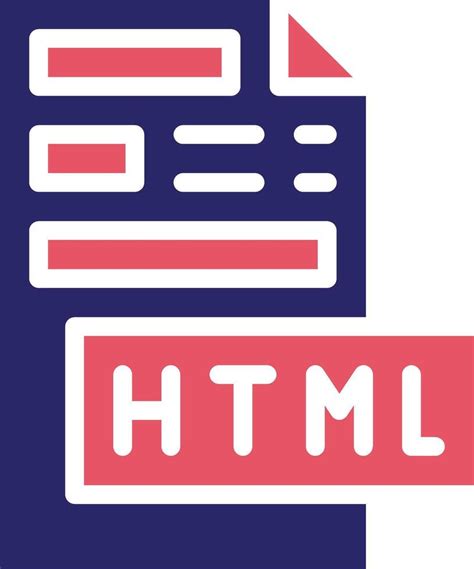 Html File Vector Icon 38116877 Vector Art At Vecteezy