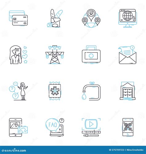 Machine Marketing Linear Icons Set Automation Optimization Personalization Analytics