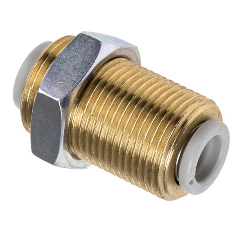 Smc Type Bulkhead Straight Connector Kq2e06 00a Through Plate Pneumatic Fittings And Air