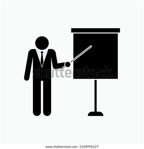 프레젠테이션 아이콘 발표자 프레젠테이션 기호 스톡 벡터로열티 프리 2168996227 Shutterstock