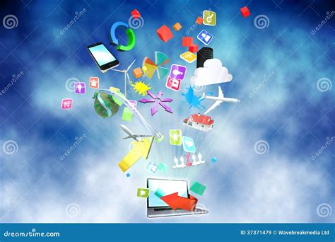 Computer Applications Linear Icons Set Excel Photoshop Powerpoint