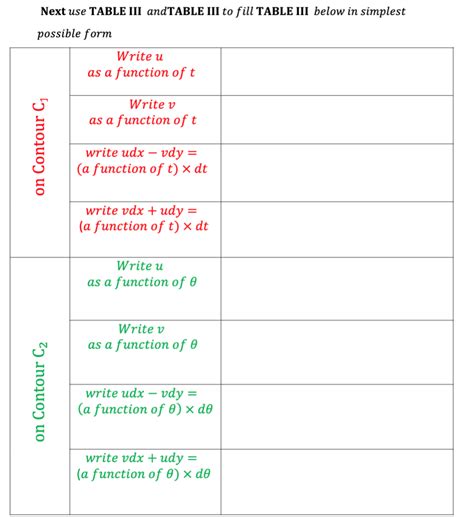 Next Use Table Iii Andtable Iii To Fill Table Iii
