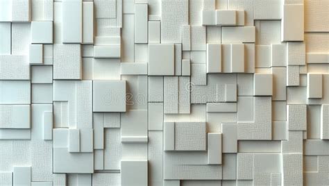 Randomly Shifted White Cube Boxes Create A Scaled Block Background For A Wallpaper Banner