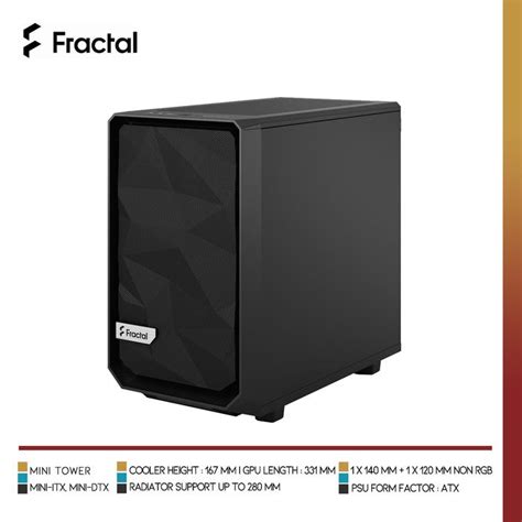Promo Fractal Design Meshify 2 Nano Itx Form Factor Enthusiasts Case Black Tg Dark Cicil 0