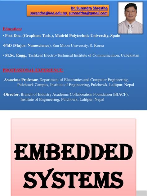 Chapter 1 Introduction Embedded System By Surendra Shrestha Ioenotes Pdf Pdf System On A