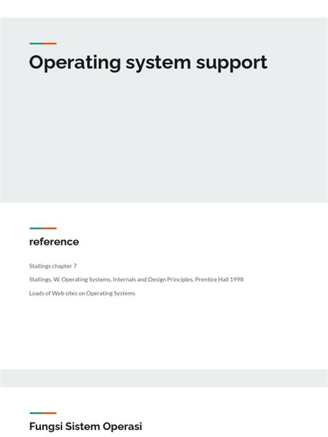 Operating System Support Pdf Bisnis