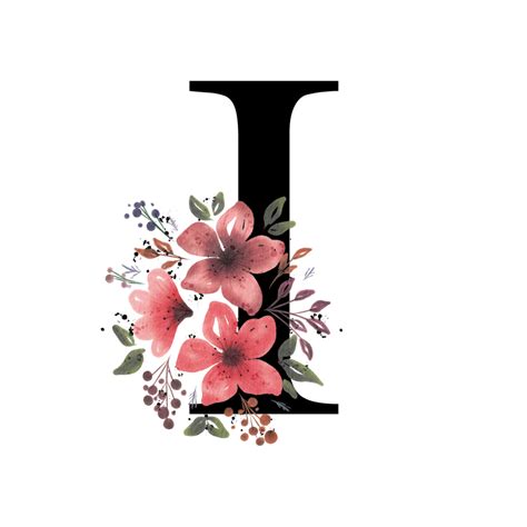 Baixe O Png Isento De Royalties Alfabeto De Letras Florais Vecteezy