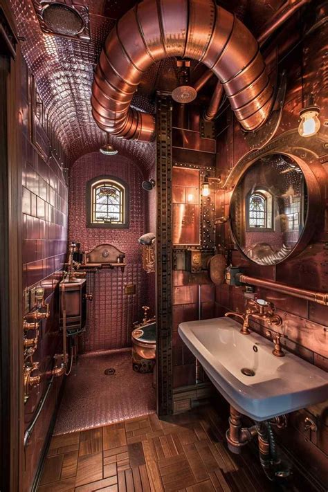 44 Steampunk Bathrooms With An Industrial Twist Concept Interiors