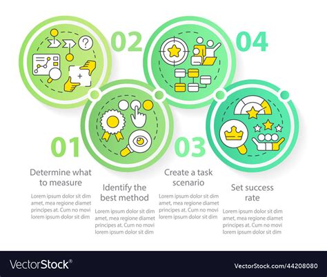 Conduct Website Usability Testing Circle Vector Image
