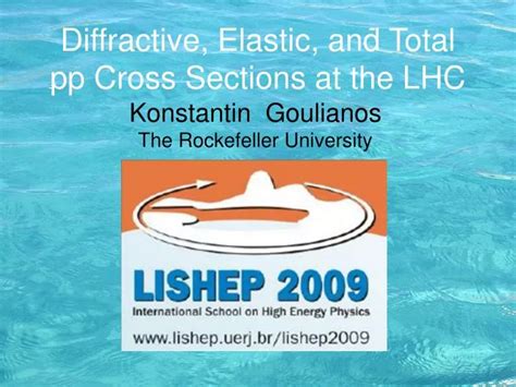 Ppt Diffractive Elastic And Total Pp Cross Sections At The Lhc