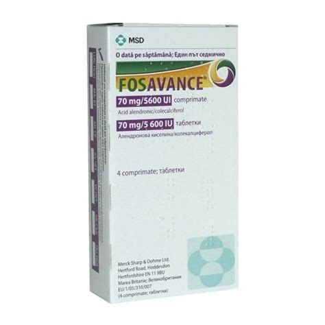 Фозаванс 70 mg / 5600 IU х4 таблетки